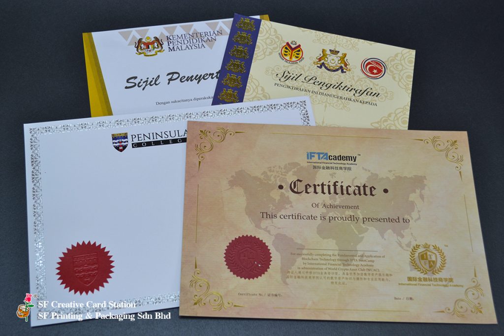 Certificate Printing - SF Creative
